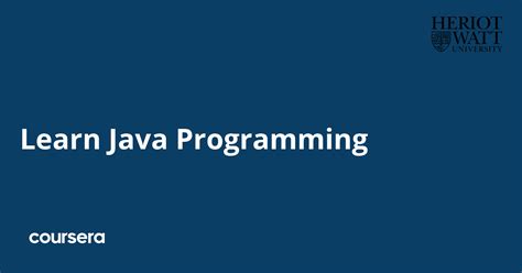 Learn Java Programming Coursera