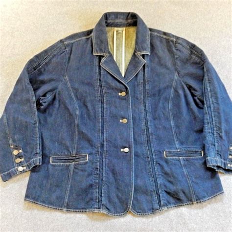J Jill Jackets And Coats J Jill Plus Size Denim Jacket Poshmark