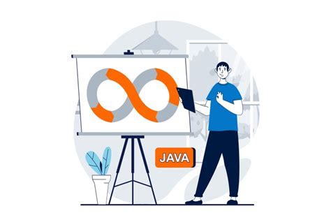Devops Concept Tiny Programmers Practice Vector Image