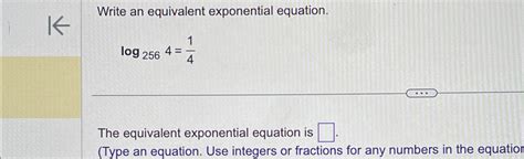 Solved Write An Equivalent Exponential