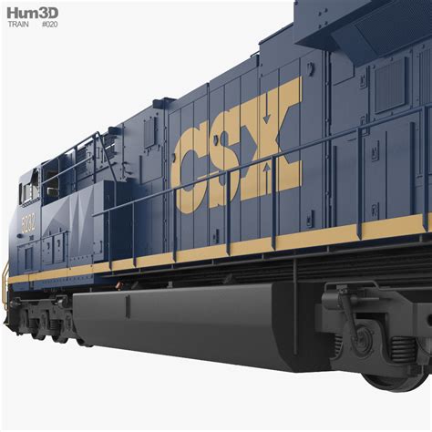 Csx Es40dc Locomotive 3d Model Download Locomotive On