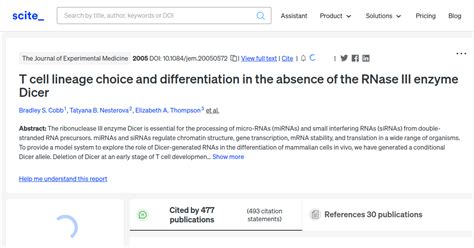 T Cell Lineage Choice And Differentiation In The Absence Of The Rnase Iii Enzyme Dicer