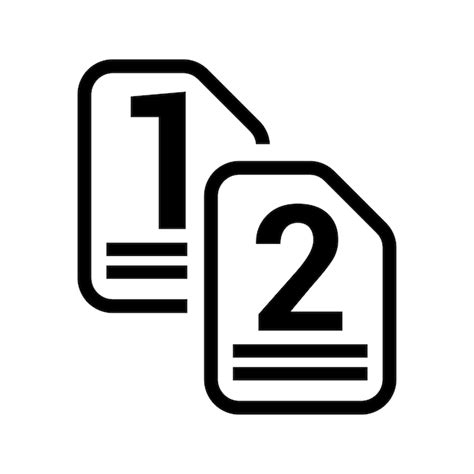 Premium Vector Count Document Number Icon Black Vector Graphics