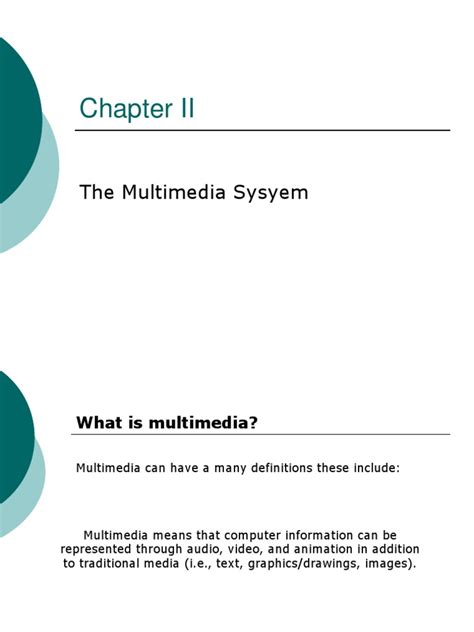 Introduction To Multimedia System Pdf Multimedia Data Compression