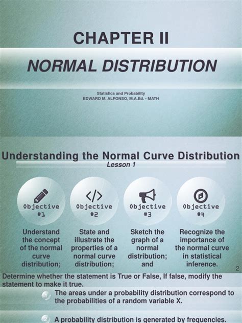 Lesson 1 Normal Curve Distribution Pdf Normal Distribution Mean