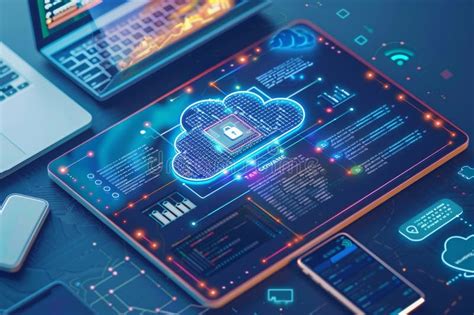Cybersecurity And Cloud Computing Stock Illustration Illustration Of Global Security 331060710