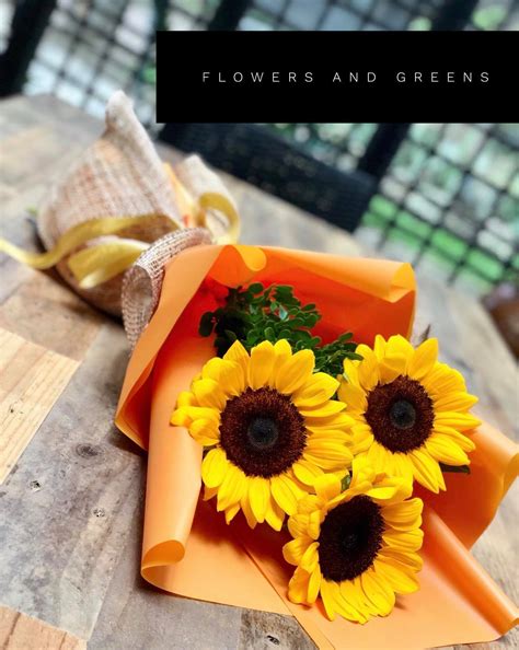Flowers And Greens Flower Shop Flowers And Greens Sunflower Bouquet