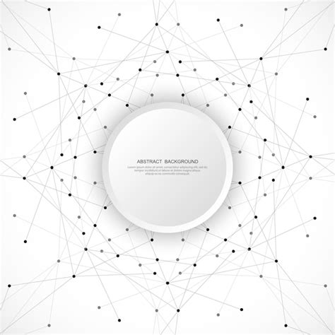 Premium Vector Abstract Fractal Background And Geometric Pattern With Connecting Dots And Lines