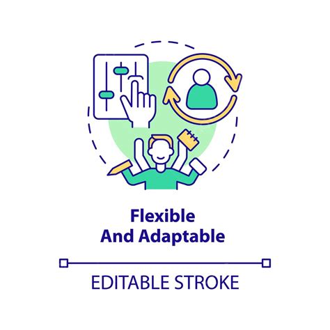 Flexible And Adaptable Concept Icon Flexible General Logo Vector Flexible General Logo
