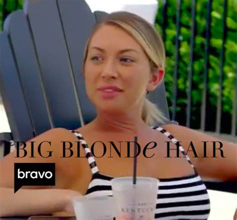 Stassi Schroeders Striped Bathing Suit Big Blonde Hair