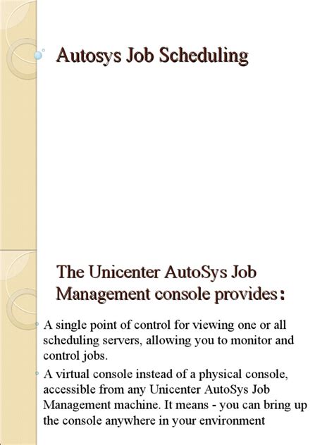Autosys Pdf Databases Server Computing