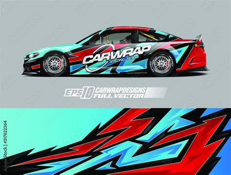 Rally Car Wrap Decal Design Abstract Stripe Racing Background Designs