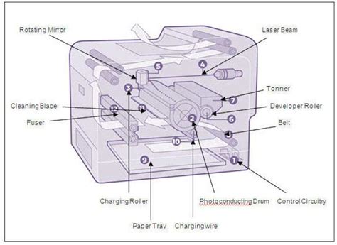 Understanding The Inner Workings Of A Laser Printer A Schematic Diagram