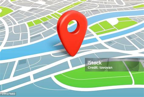 빨간 탐색 핀이 있는 추상적인 도시 지도입니다 3d 벡터 일러스트 레이 션 0명에 대한 스톡 벡터 아트 및 기타 이미지 0명 3차원 형태 강 Istock