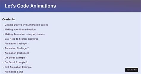 Animations In React Codesandbox