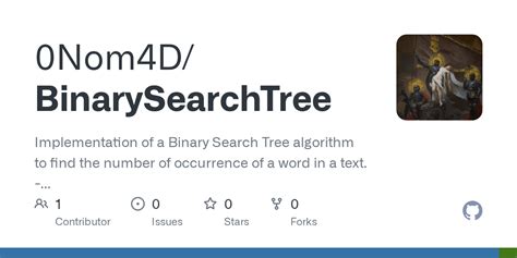 Github 0nom4dbinarysearchtree Implementation Of A Binary Search