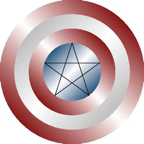 TikZ Shading Captain America Shield TikZBlog