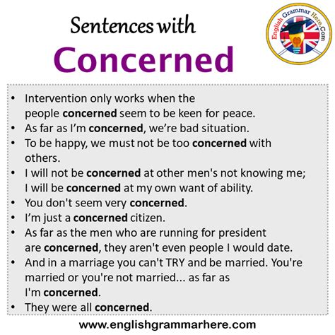Sentences With Concerned Concerned In A Sentence In English Sentences