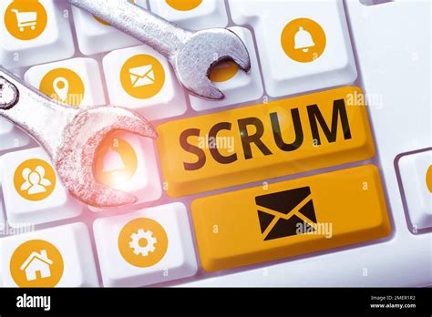 Sign Displaying Scrum Word Written On Handwriting As Distinct From