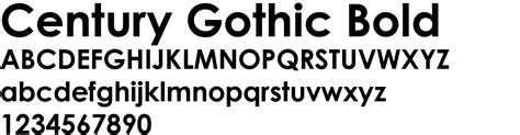 Century Gothic Bold Riseface