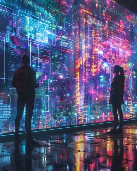 Ai Powered E Commerce Strategy Session Team Analyzing Service Data On Holographic Screens