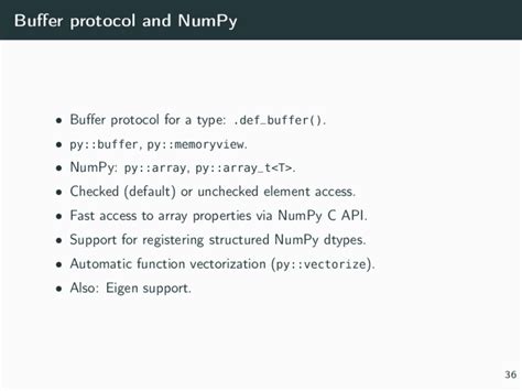 Pybind11 Seamless Operability Between C11 And Python Speaker Deck
