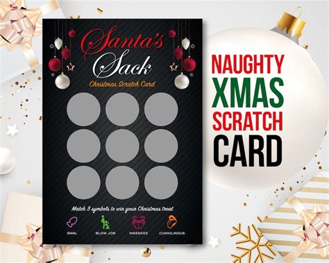 Naughty Christmas Scratch Card Gift For Him Gift For Her Sexy