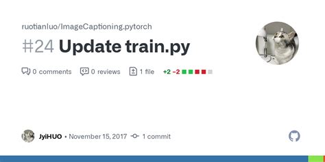 update train py by jyihuo · pull request 24 · ruotianluo