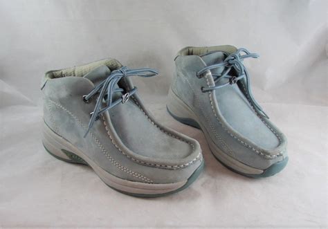 Buffalino Lady B Boots Lace Up Suede Chukka Style Ankle Boots Gray Size