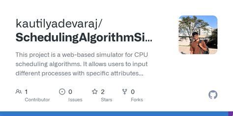 Github Kautilyadevarajschedulingalgorithmsimulator
