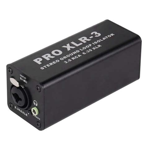 Pro Xlr 3 Professional Stereo Ground Loop Isolator 3 5 Rca 6 35 Xlr