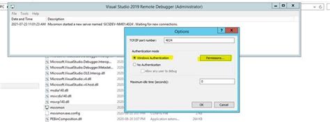 Remote Debugging Msvsmon Is Running In Windows Authentication Mode Dataminer Dojo