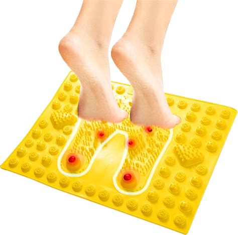 Qgjzvunl 2 Packyellowyellow Foot Mat Pressure Point Re Flexology Foot Massage Mat Pad