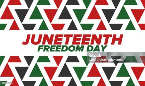 6월틴 독립기념일 자유 또는 해방의 날 6월 19일 연례 미국 휴일 아프리카계 미국인의 역사와 유산 포스터 인사말 카드 배너 및 배경 벡터 0명에 대한 스톡 벡터 아트 및