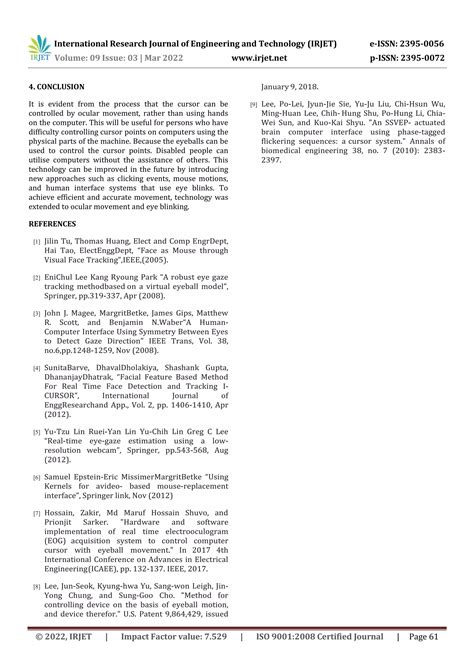 Cursor Movement With Eyeball Pdf