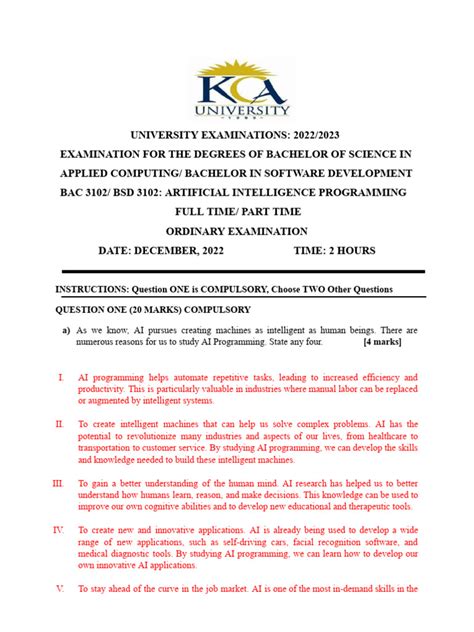 Ai Prog 2023 Pdf Artificial Intelligence Intelligence Ai And Semantics