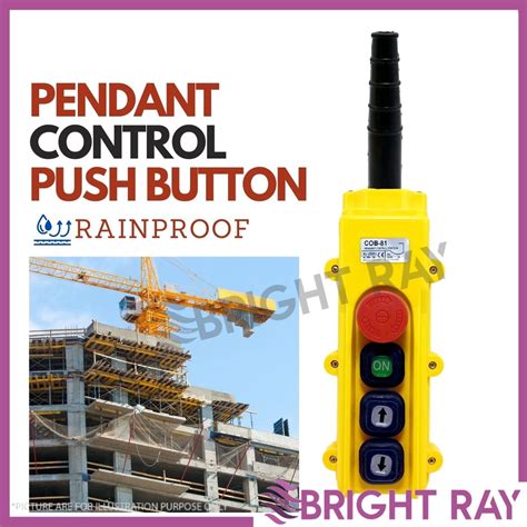 COB 81 Hoist Crane Push Button Switch Rainproof Waterproof Hoist Push Button Crane Pendant