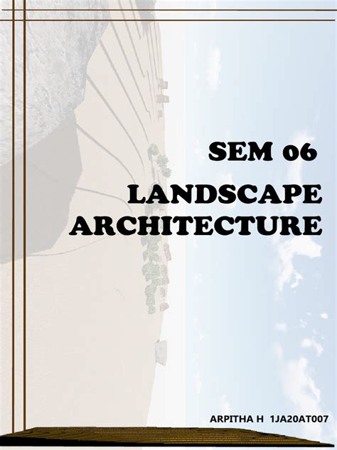 Arpitha H Landscape Architecture Pdf