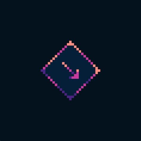 Premium Vector Pixel Art Arrow Icon Premium Vector Pixel Art Arrow Icon