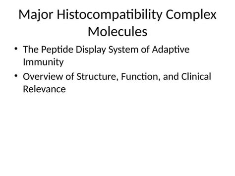 Structure And Functions Of Mhc Pdf