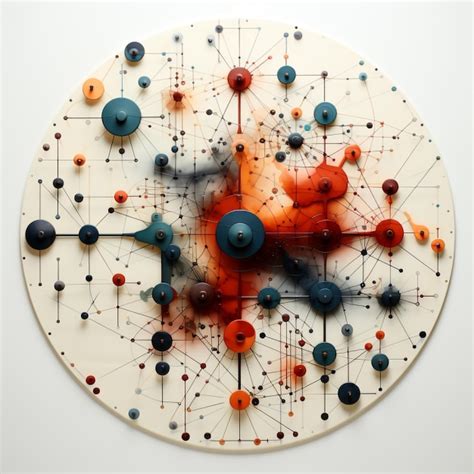 Premium Photo Colorful Network Graph Illustration Generative AI