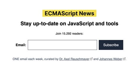ECMAScript News Stay Up To Date On JavaScript And Tools