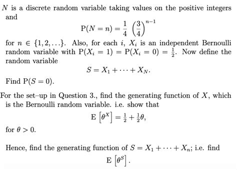Solved 3n 1 N Is A Discrete Random Variable Taking Values