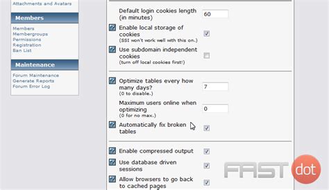 configure server settings in smf