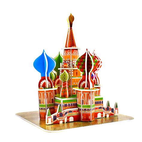 โมเดลตัวต่อกระดาษ รูปวิหารเซนต์เบซิล 3d แฮนด์เมด ของเล่นเสริมการเรียนรู้เด็ก Shopee Thailand