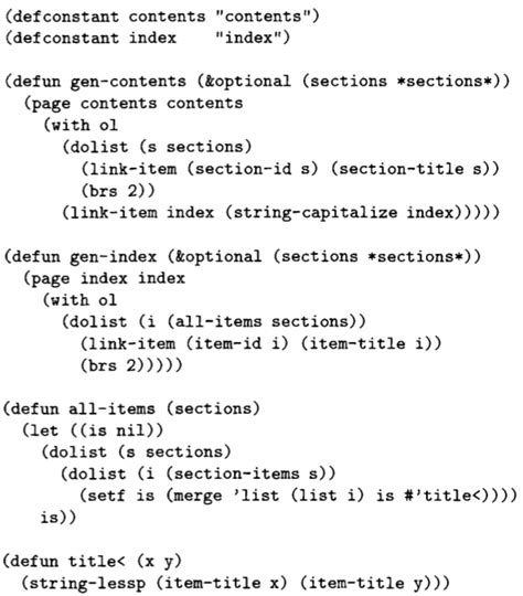 第十六章：示例：生成 html — ansi common lisp 中文版
