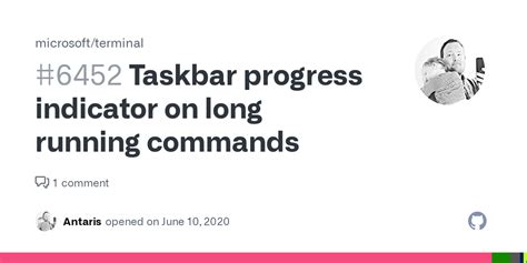 Taskbar Progress Indicator On Long Running Commands Issue Microsoft Terminal GitHub