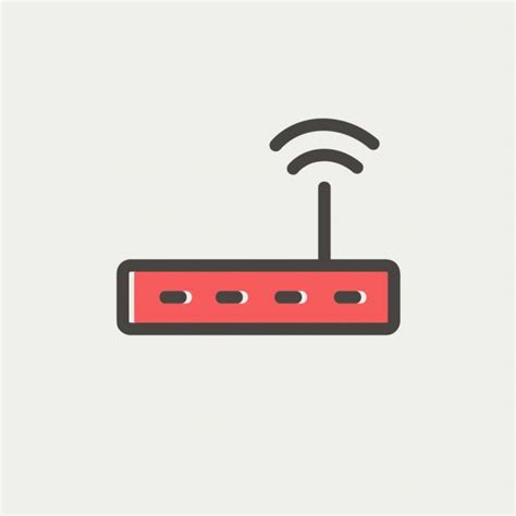Wifi Router Modem Thin Line Icon Stock Vector By VisualGeneration