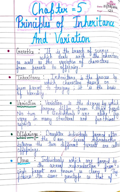 solution principles of inheritance and variation part 1 biology