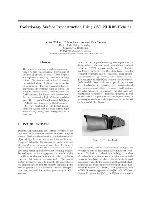 Pdf Evolutionary Surface Reconstruction Using Csg Nurbs Hybrids